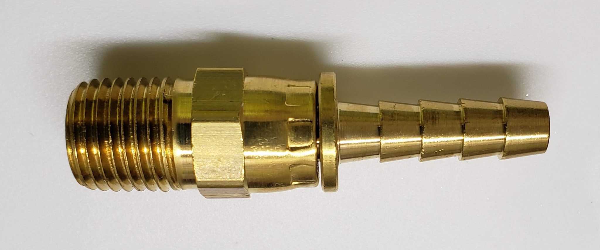 Brass Barbed Swivel 1/4 NPT for Hose System - Dirty Tools